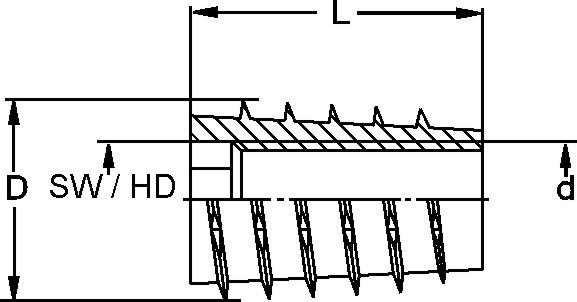 RAMPA inserts type SKZ - Versatile zinc die-cast inserts